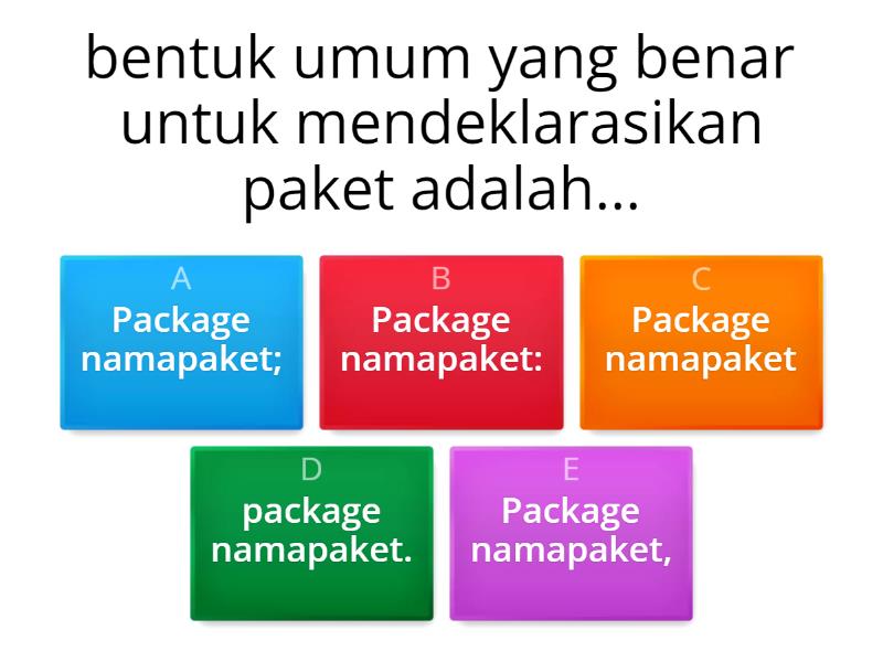 paket dalam java - Quiz