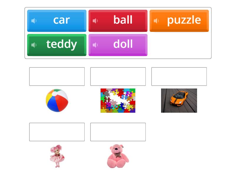 Family and Friends 1, Unit 2, Playtime Words - Match up