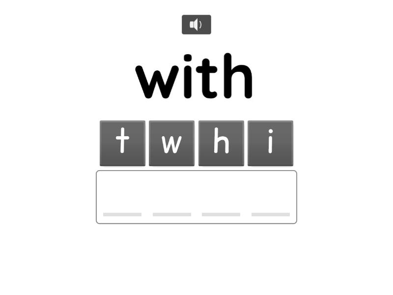 Spelling Sight Words - Anagram