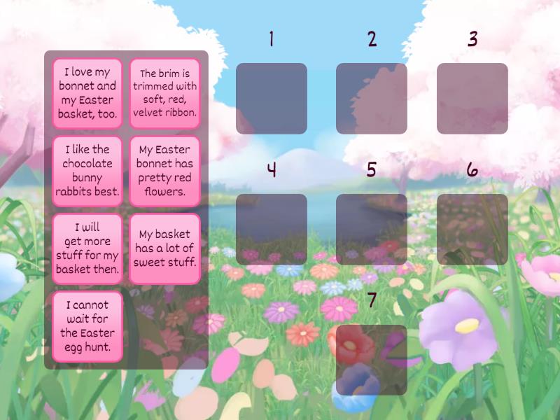 Story Scramble: Connected Text Accuracy (Easter) - Group sort