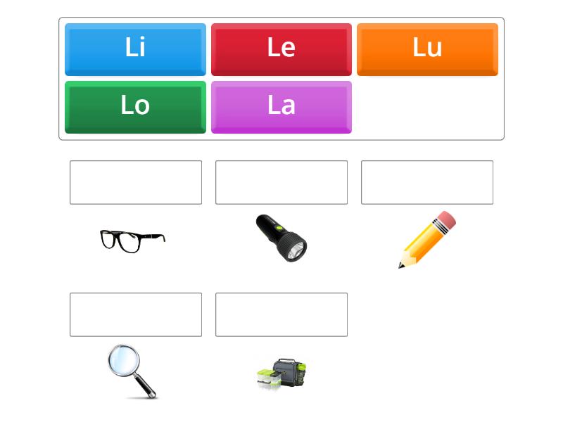 LETRA L sonido incial - Match up