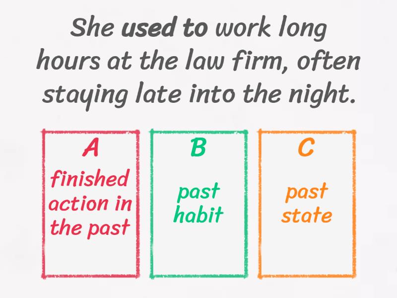 Past habits/states/actions - Quiz