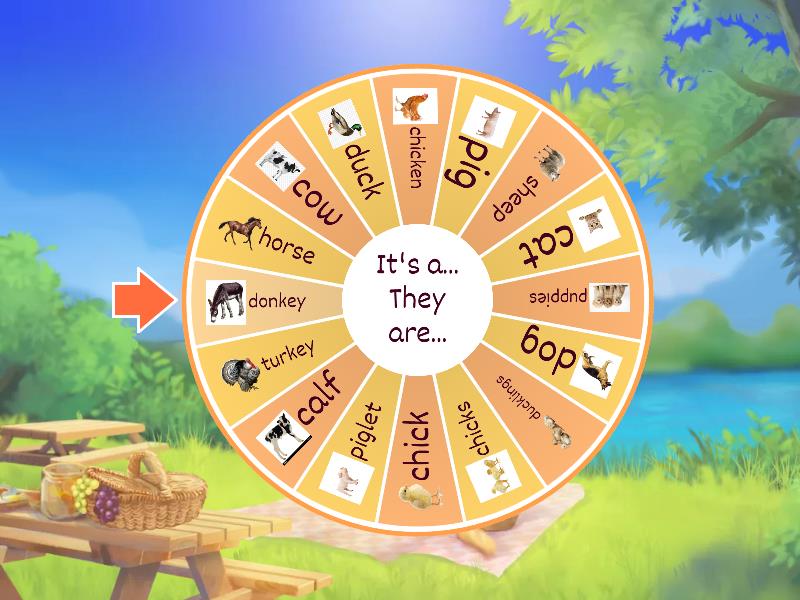 Farm animals - Spin the wheel