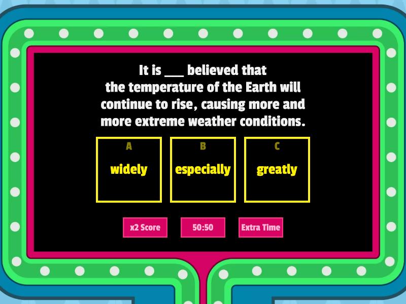 DST intensifiers - Concurso de preguntas