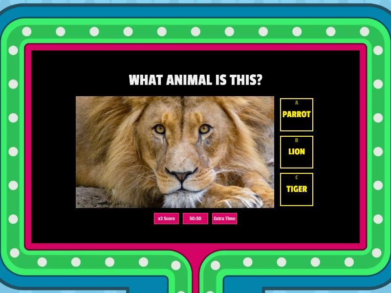 WILD ANIMALS - Gameshow quiz