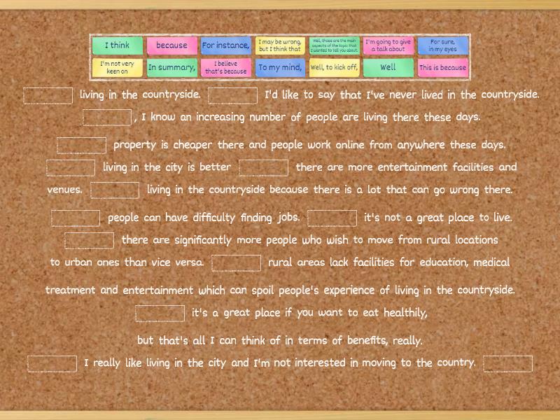 OGE Speaking task 3 - Missing word