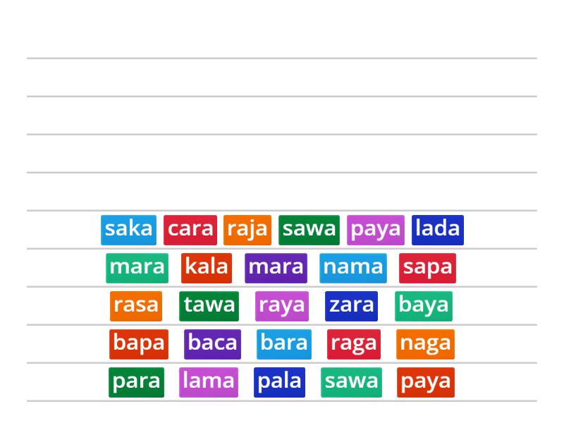 Cuba baca SET 1 - Word magnets