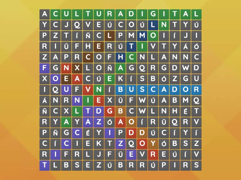 Cultura digital - Sopa de letras