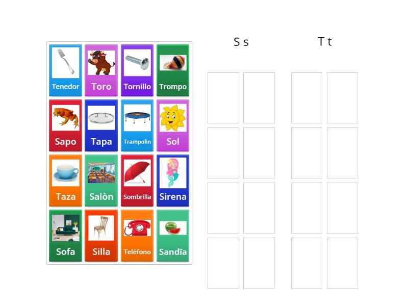 fonema s y t - Group sort