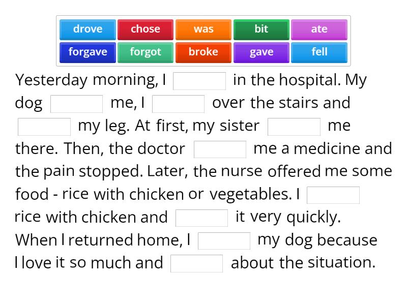 Irregular verbs - Complete the sentence