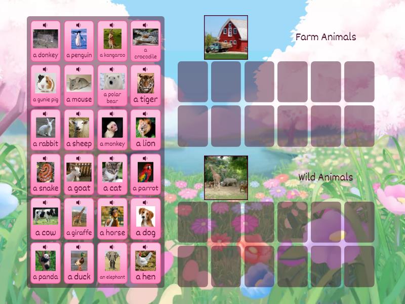 Farm/Wild Animals - Group sort