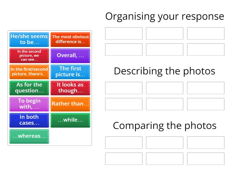 B2 First: Paper 4 Part 2 Useful expressions - Group sort