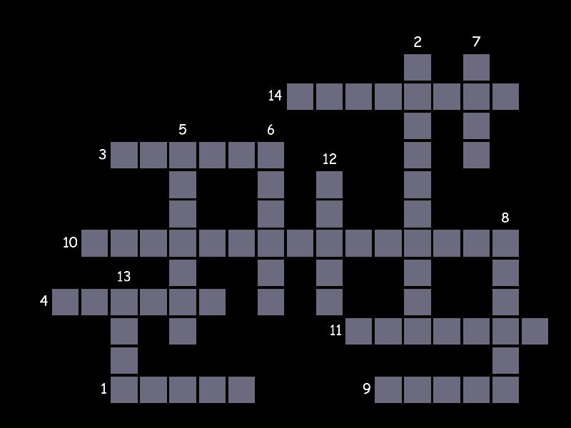 Elements of drama - Crossword