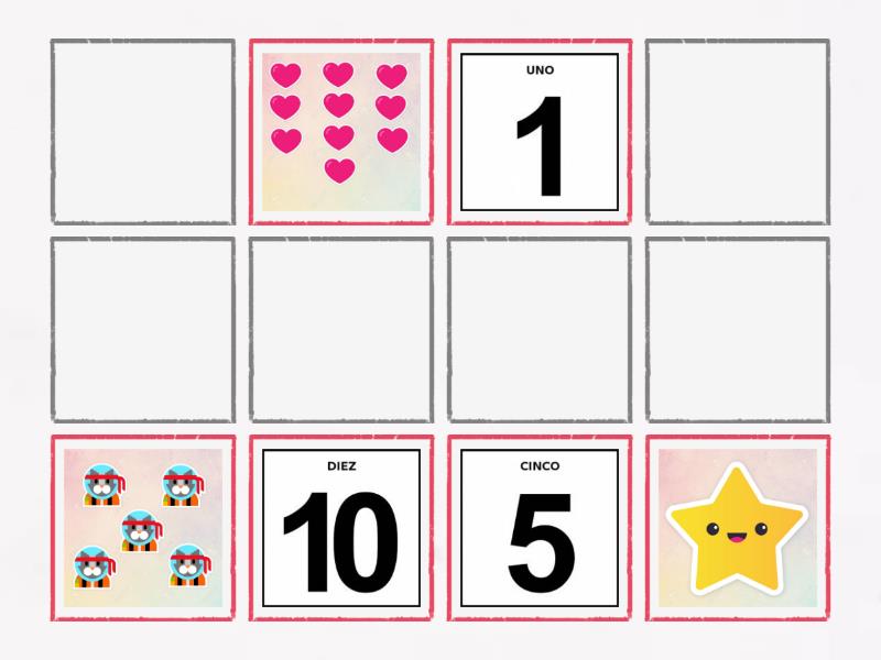 JUEGO DE MEMORIA 1 AL 10 - Matching pairs