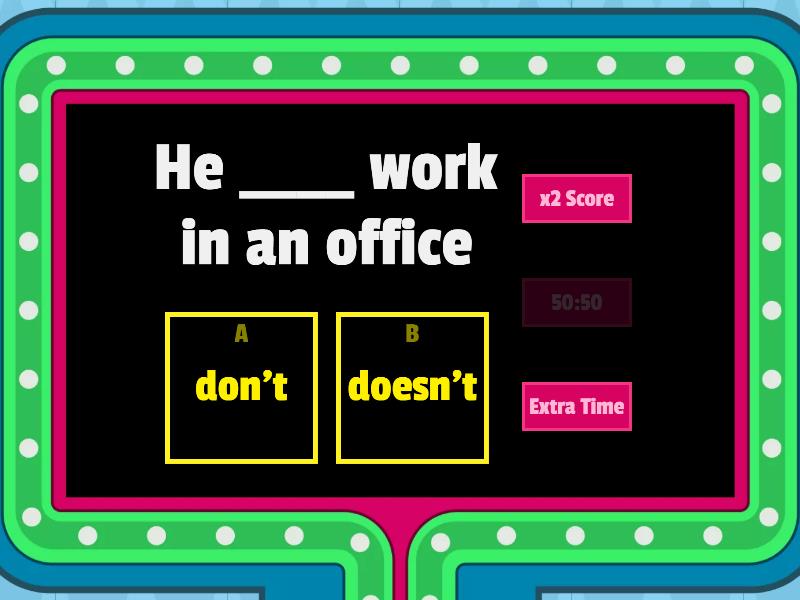 PRESENT SIMPLE - Gameshow quiz