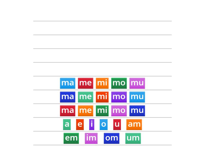 K3 - ma me mi mo mu - Word magnets