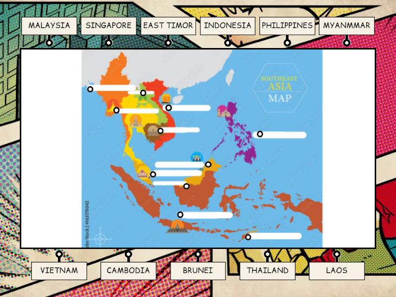 SOUTHEAST ASIAN COUNTRIES - Labelled diagram