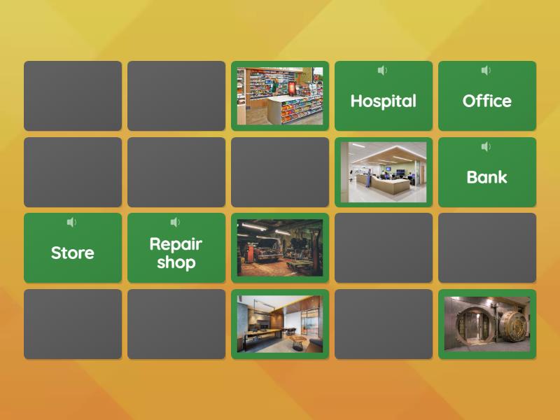 Places of work! - Matching pairs