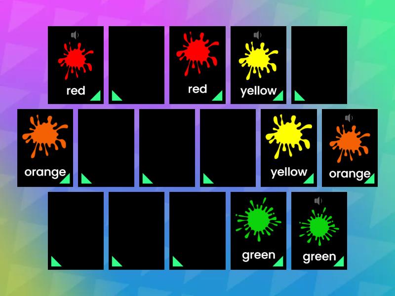 Colors of the rainbow - Matching pairs