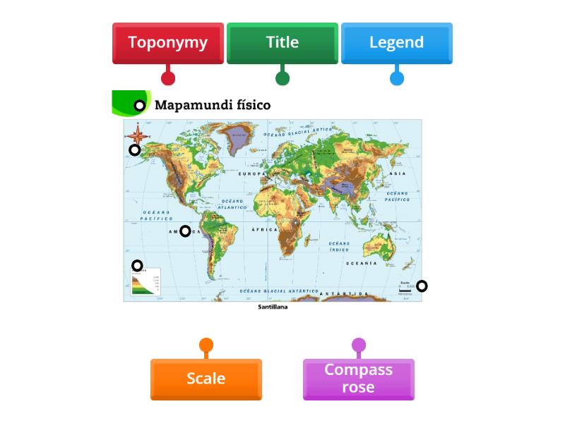 Map elements - Labelled diagram
