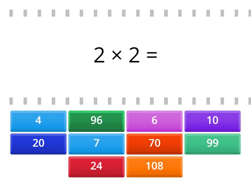 Multiplication - Find the match