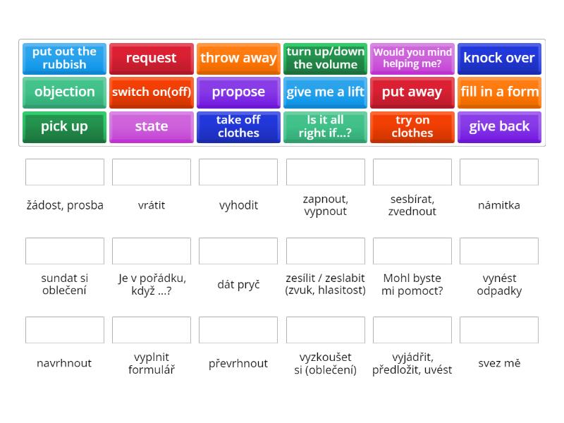 9th Grade - 4C+phrasal verbs - Match up