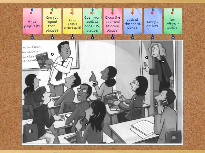 EF elementary 1C classroom language - Labelled diagram