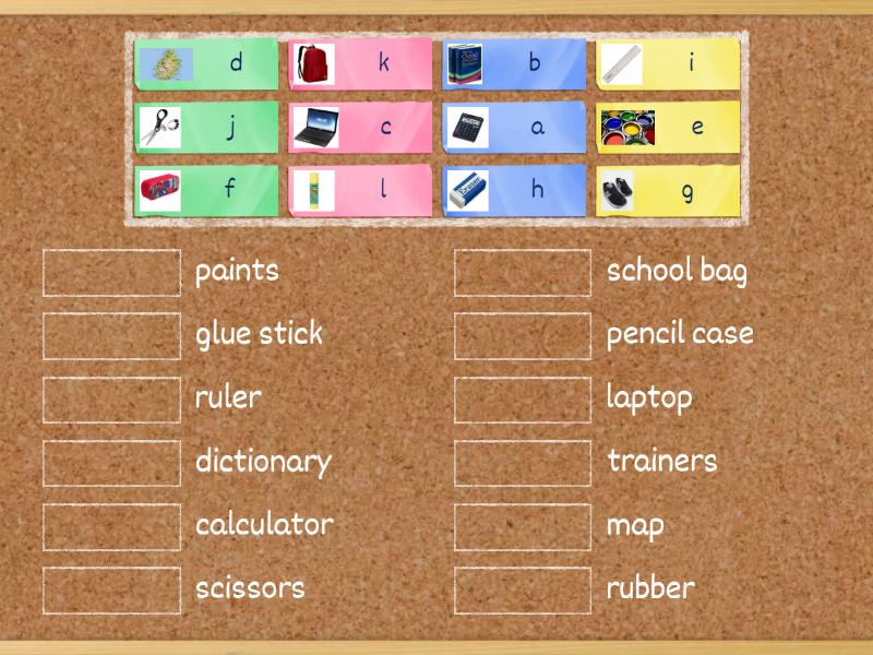 GG2 Unit1 school items (do not edit) - Match up
