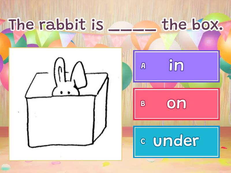 In, On, Under - Quiz