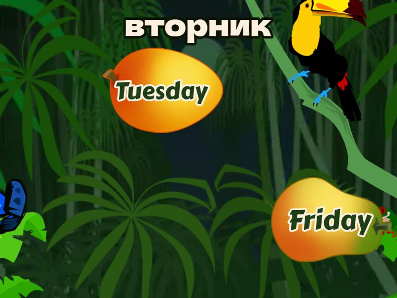 Days of the week - Flying fruit