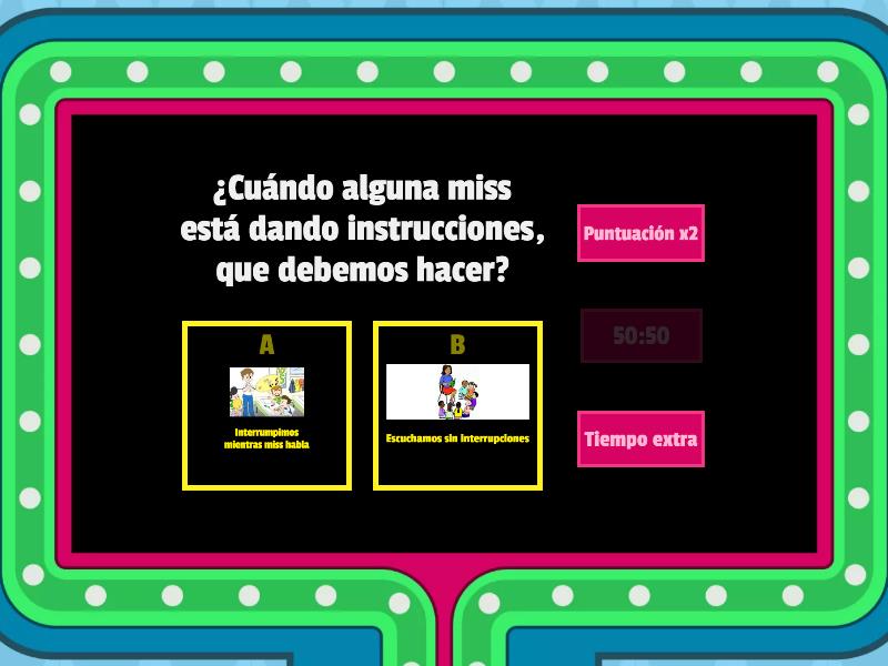 reglas en clases - Gameshow quiz
