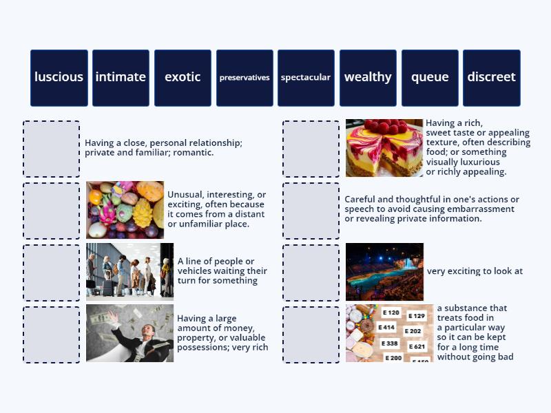 Reading / vocabulary - Une las parejas