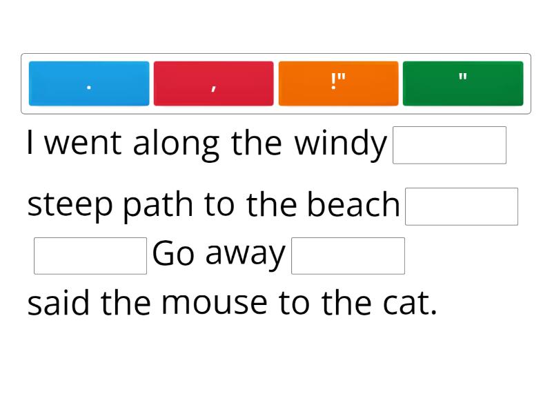 Missing punctuation - Complete the sentence