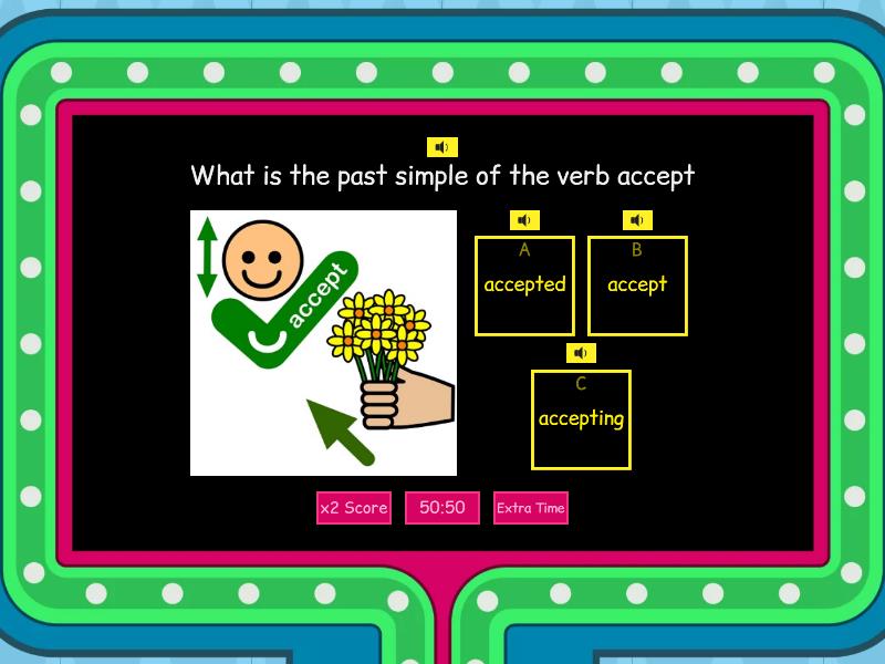 regular verbs - Gameshow quiz
