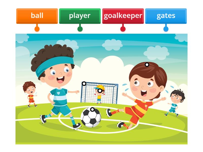 Football game - Labelled diagram