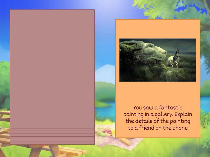 Speaking Task 8 Describe an unusual situation - Speaking cards