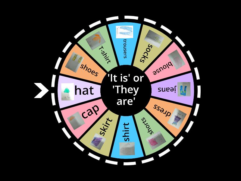 Wheel spinner of clothing items - Spin the wheel