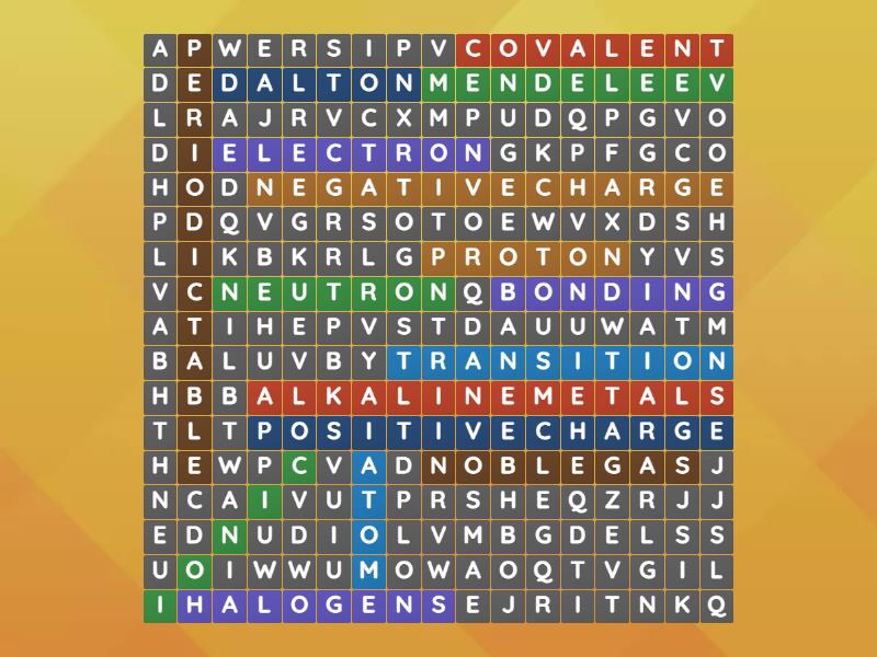 Bonding C2 - Wordsearch