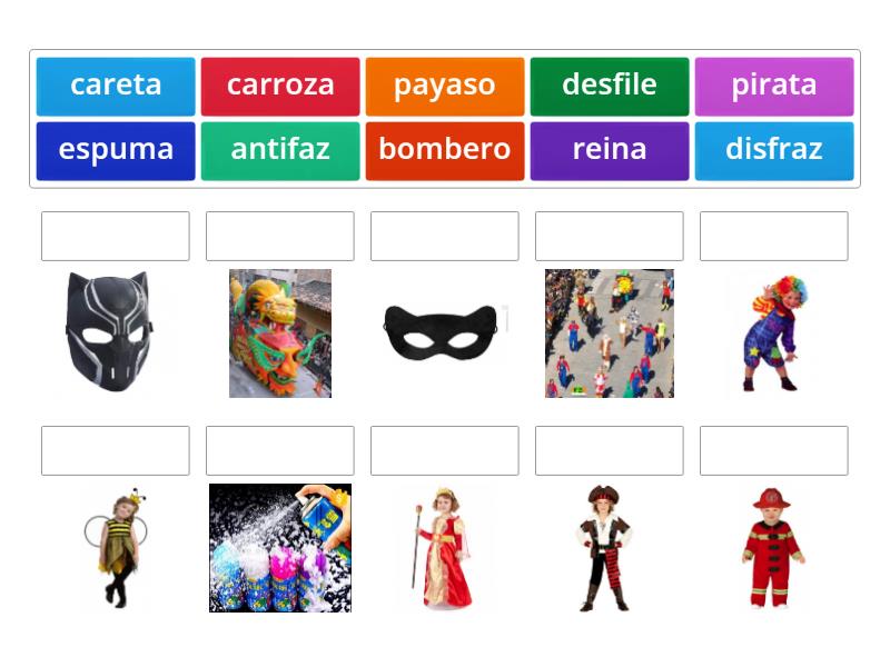 palabras de carnaval - Match up