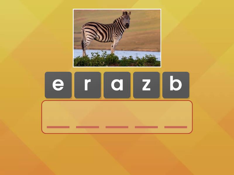 Wild animals 2nd grade - Anagrama