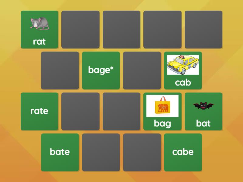 Short / Long /a/ cvc cvce - Matching pairs