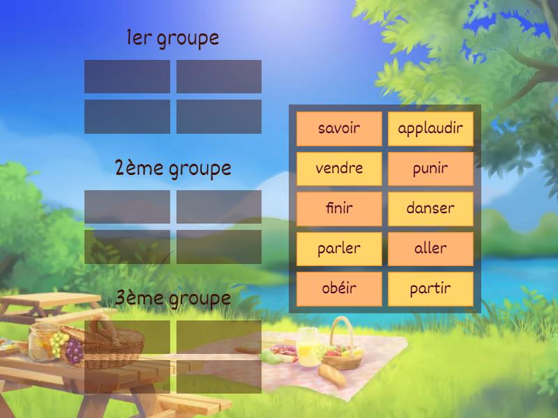 les verbes - Group sort
