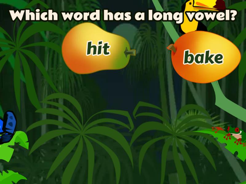 Short vs Long vowels - Frutas voadoras