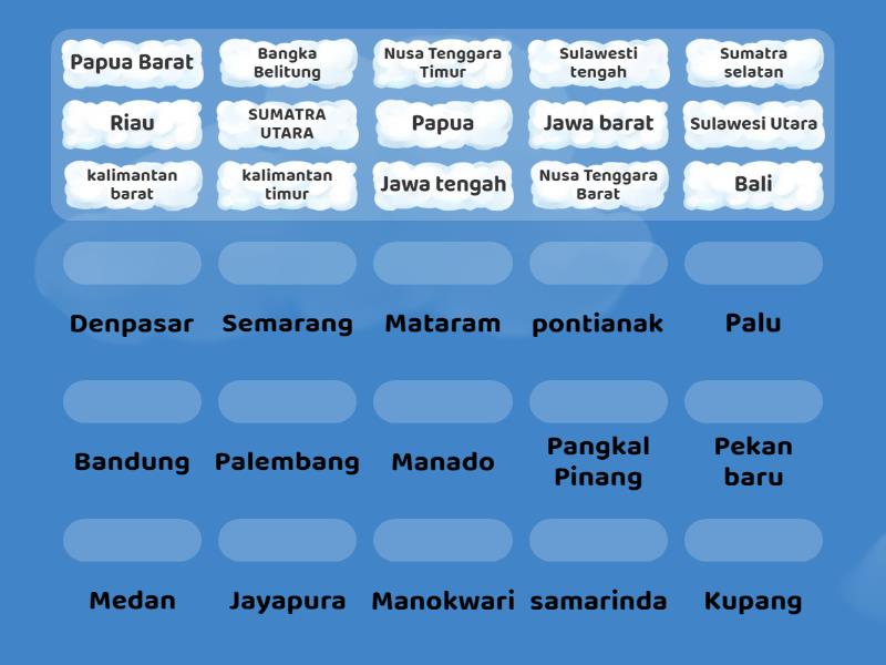 Provinsi & Ibukota Provinsi - Match up