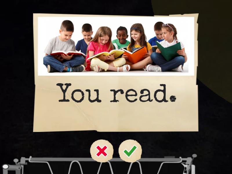 I read. - Flash cards