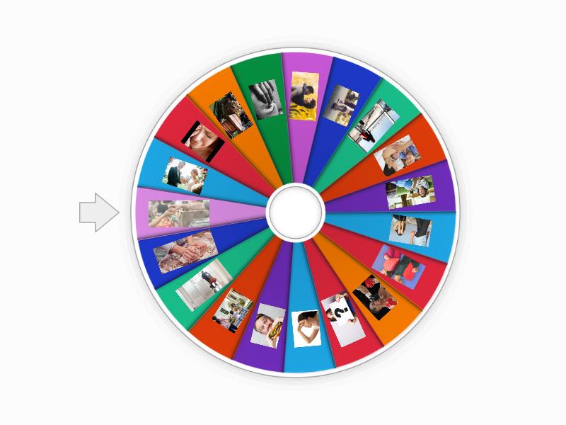 Regular verbs - past - Random wheel