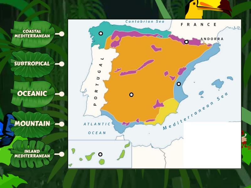 4 - CLIMATES IN SPAIN - Labelled diagram