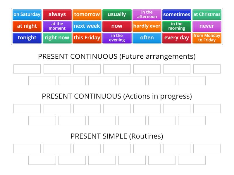 TIME EXPRESSIONS - Group sort