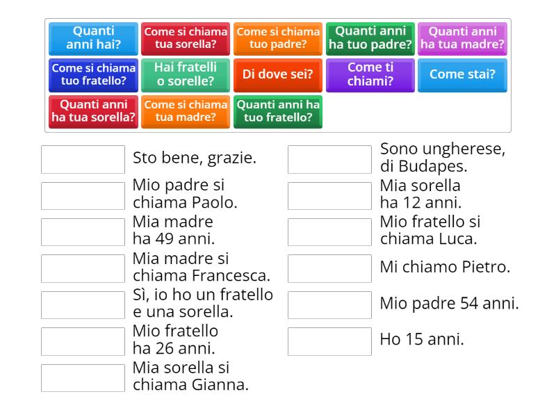 Domande (1) - Match up