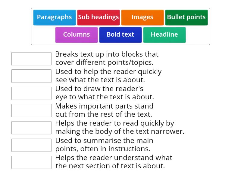 Layout Features - Match up